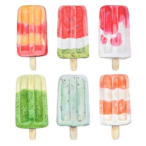 Digital Watercolor Illustration On Instagram New New Neeeew Popsicle