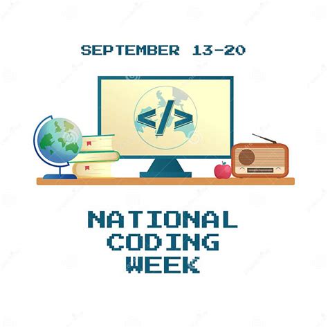 Vector Graphic Of National Coding Week Ideal For National Coding Week Celebration Stock