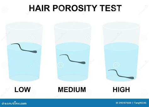 Natural Hair Porosity Float Test Infographics Stock Image