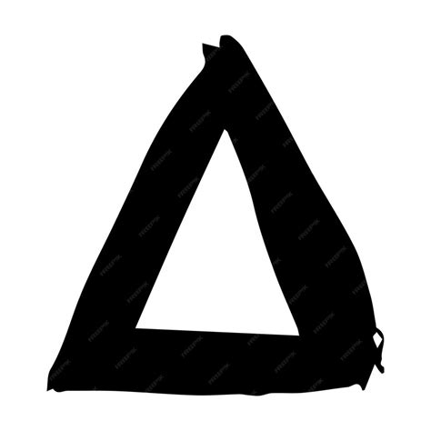 Premium Vector Hand Drawn Brush Stroke Grunge Illustration Of Triangle Sign Vector