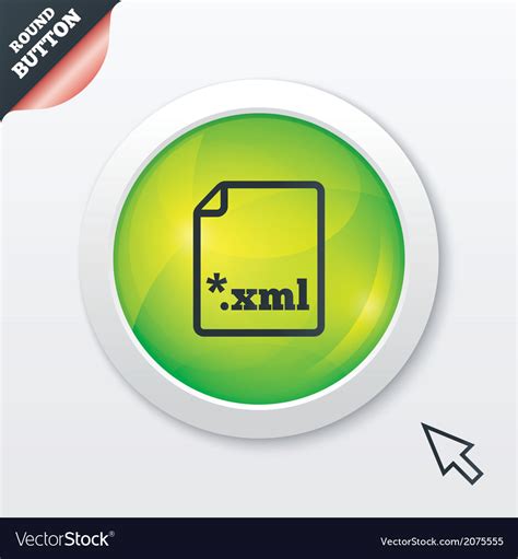 File Document Icon Download Xml Button Royalty Free Vector