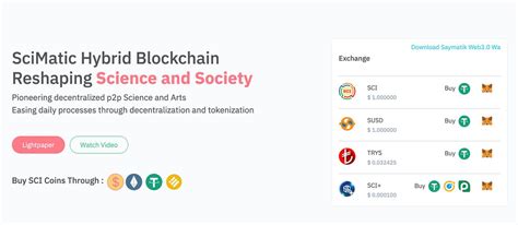 Scimatic Hybrid Blockchain — Sci Coin By Scimatic Hybrid Blockchain