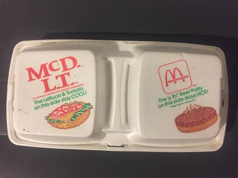 1 Mcdonalds Mcdlt Mcdlt Styrofoam Clamshell Box Container Rare