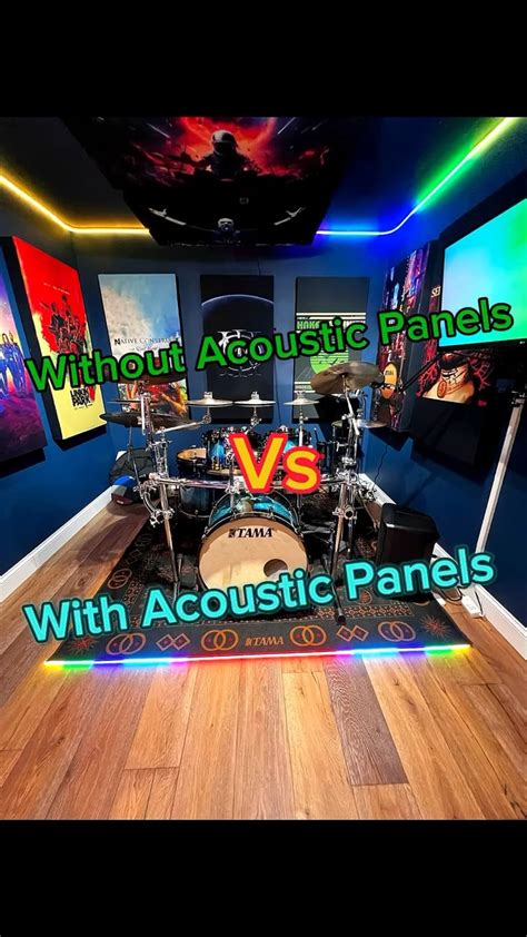 Without Acoustic Panels Vs With Acoustic Panels Rdrums