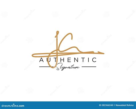 Letter Jc Signature Logo Template Vector Stock Vector Illustration Of Clean Calligraphy