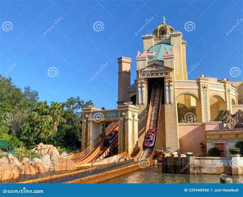 The Journey To Atlantis Roller Coaster Water Ride At Seaworld In