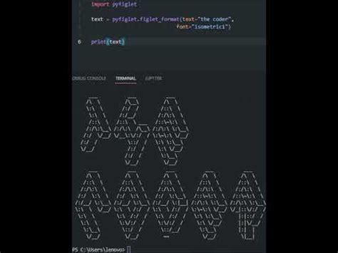 ASCII Art In Python YouTube