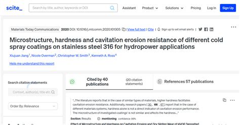 Citation Report Microstructure Hardness And Cavitation Erosion