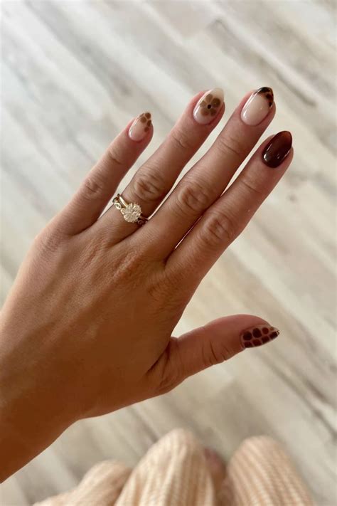 Fall Nail Inspo In 2025 Simple Nails Brown Nails Floral Nails
