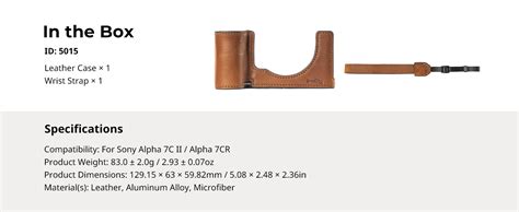 Smallrig A7c Ii A7cr Camera Leather Case Kit For Sony