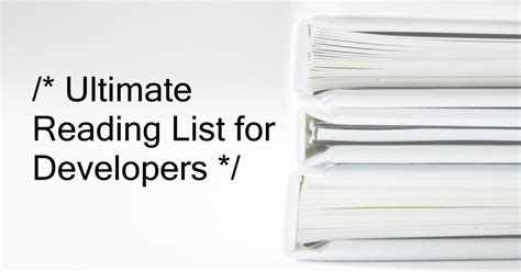 ultimate reading list for developers 40 web development books r