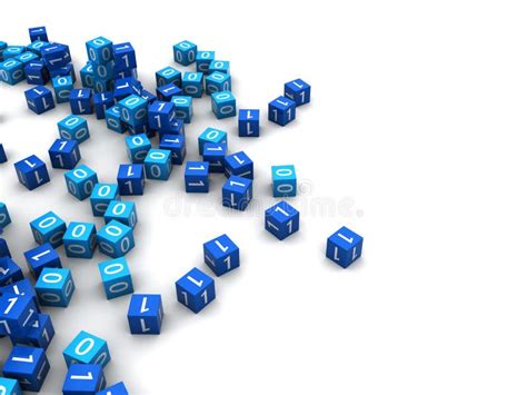 Binary Cubes Stock Illustration Illustration Of Reflection 59330625