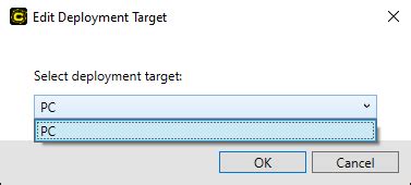 Edit Deployment Target