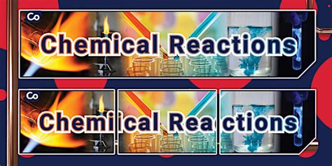 Chemical Reactions Topic Display Banner Teacher Made