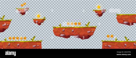 cartoon 2d vector isolated floating platform asset for game
