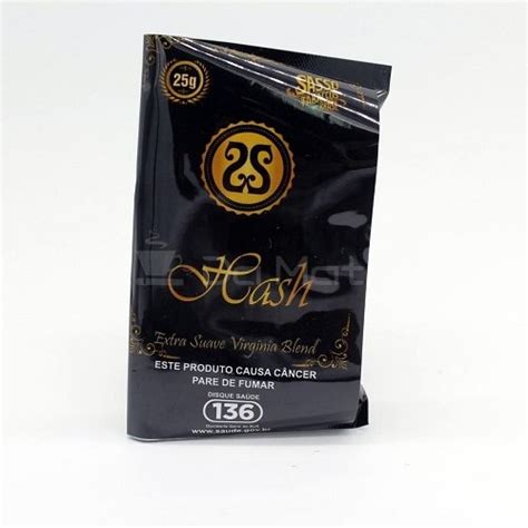 Tabaco Sasso Hash Extra Suave Virginia Blend 25g Nova Embalagem