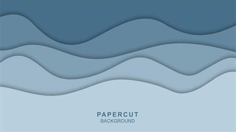 Download Abstract Paper Cut Background With Wavy Design For Free