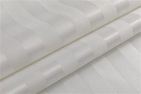 Polyster White Satin Stripe Fabric For Home At Rs 32 Meter In Balotra