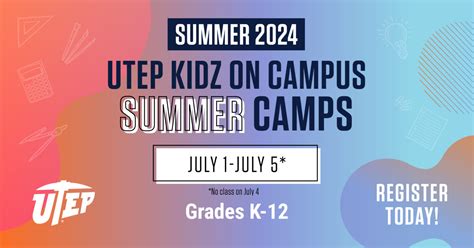 Utep Summer 2024 Youth Programs And Camps Epstuff