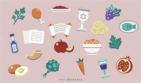 Passover Elements Illustration Pack Vector Download