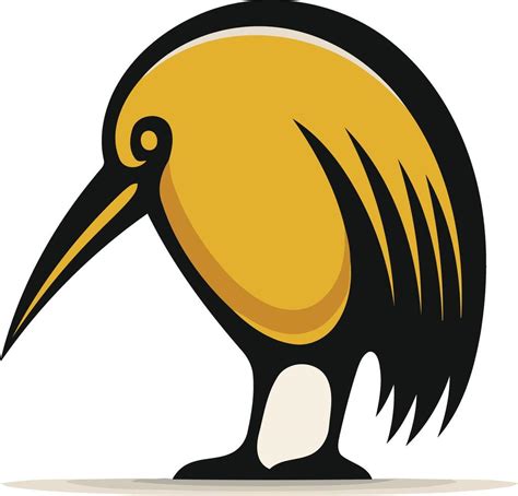 A Stylized Illustration Of A Kiwi Bird A National Symbol Of New