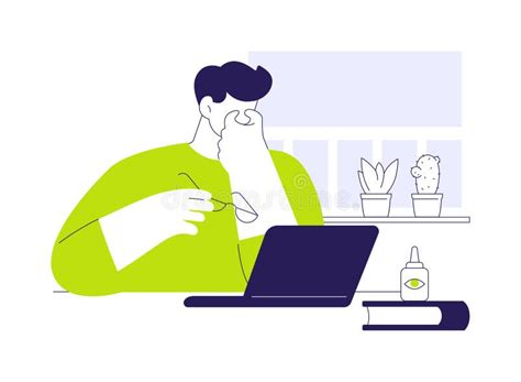 Dry Eye Problem Abstract Concept Vector Illustration Stock