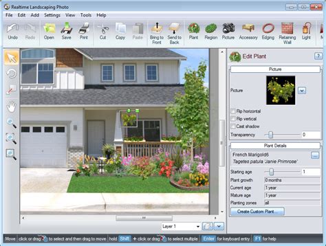 using realtime landscaping photo