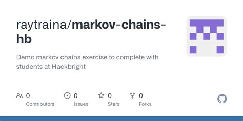 Github Raytrainamarkov Chains Hb Demo Markov Chains Exercise To