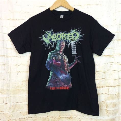 Gildan Shirts Aborted Vault Of Horrors Tshirt Mens M Black Graphic