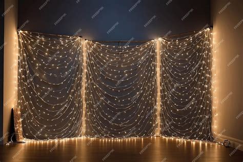 Premium Photo Diy String Light Backdrop
