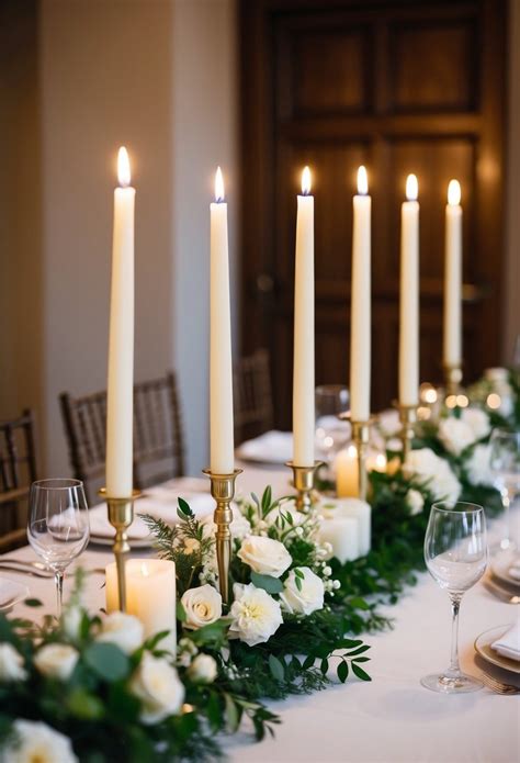 15 High Candle Wedding Table Decoration Ideas For A Romantic Atmosphere