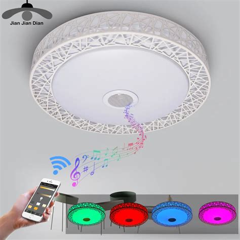 Aliexpress Com Buy JJD LED Phone Remote Control Bluetooth Speaker Ceiling Lamp Music Party