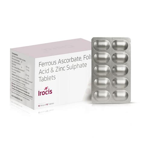 Ferrous Ascorbate Folic Acid And Zinc Sulphate Tablets