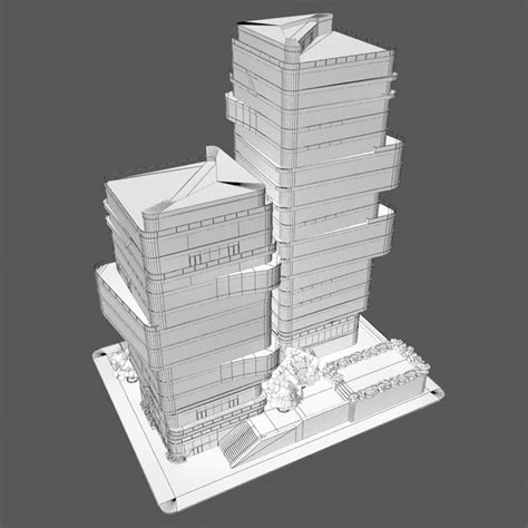 Modern Building Block 3d Model Turbosquid 1311142