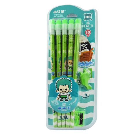 قیمت و خرید مداد مشکی مدل پاکن دار طرح دزدان دریایی به همراه تراش و سر مدادی بسته 12 عددی