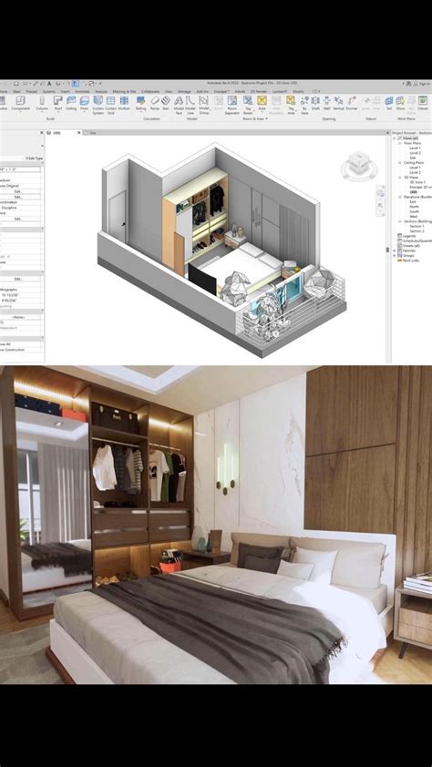 Bedroom Interior Rendering In Revit Enscape