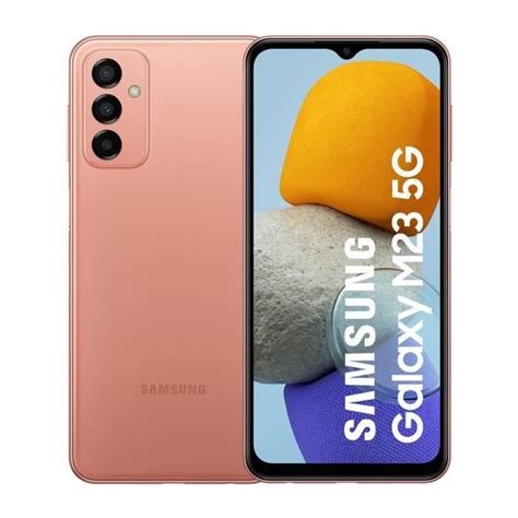 Samsung M236b Ds Galaxy M23 5g Dual 128gb 4gb Ram Orange Copper Sm M236b Cdiscount Téléphonie