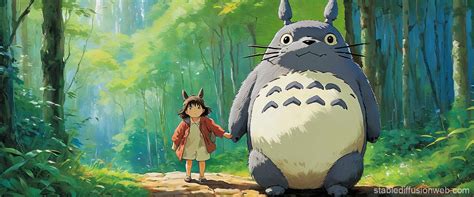 Detailed Totoro Image In Studio Ghibli Style Stable Diffusion Online