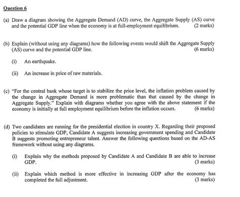 solved question6 a draw a diagram showing the aggregate