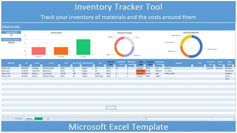 Inventory Tracker Inventory Management Spreadsheet Microsoft Excel Inventory Template