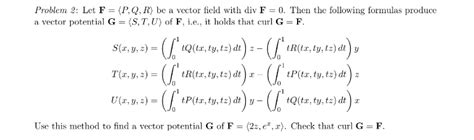Solved Problem Let F P Q R Be A Vector Field With Div Chegg Com