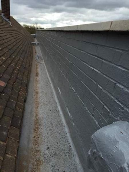Concrete Gutter Repair With Liquasils Liquid Gutter Lining System