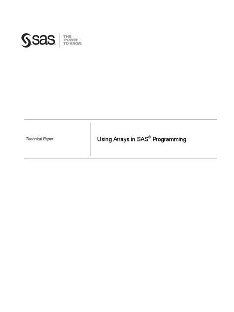 Using Arrays In Sas Programming Pdf Array Data Type Array Data Structure
