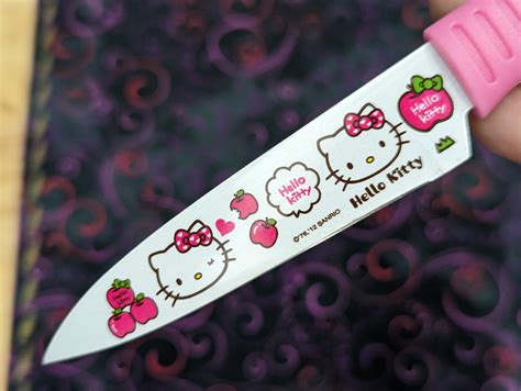 75 Hello Kitty Pairing Knife W Sheath Lightning Otf Knives
