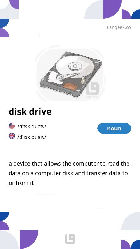 Definition And Meaning Of Disk Drive Langeek