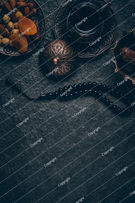 Dried Fruits Nut Mix And Arabic Tea Photo