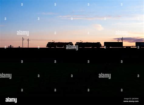 2 Freightliner Class 90 Electric Locomotives Haul A Intermodal