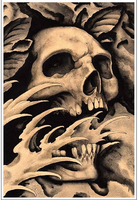 Japanese Skull Tattoo Drawing