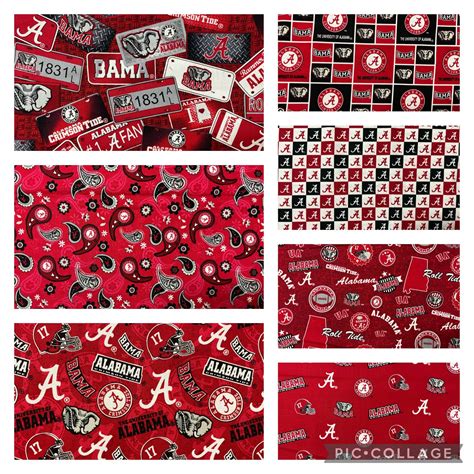 Ncaa College University Fabrics Alabama Crimson Tide 100 Cotton