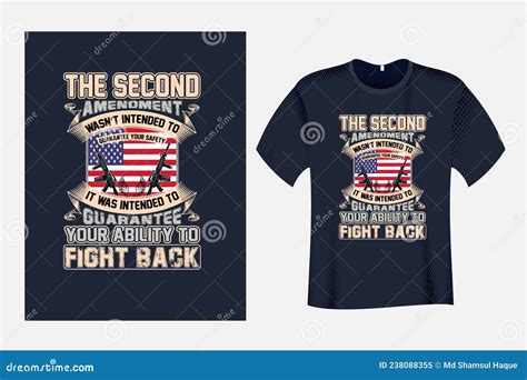 Usa Army Second Amendment T Shirt Design Vector Stock Vector Illustration Of Patriotic Armed